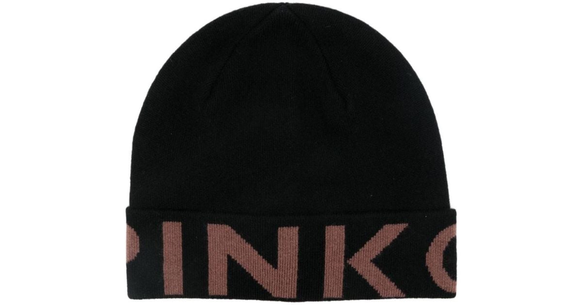 Pinko Logo Jacquard Rimless Cap in Black | Lyst