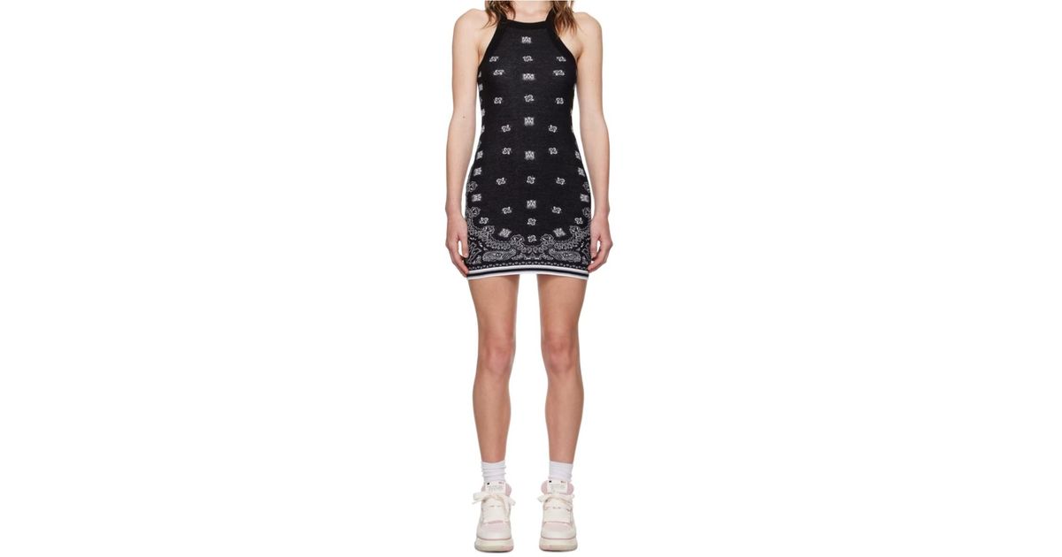 Amiri Bandana Dress in Black | Lyst