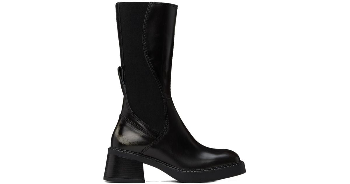 Miista Square-Toed Short Boots in Black | Lyst