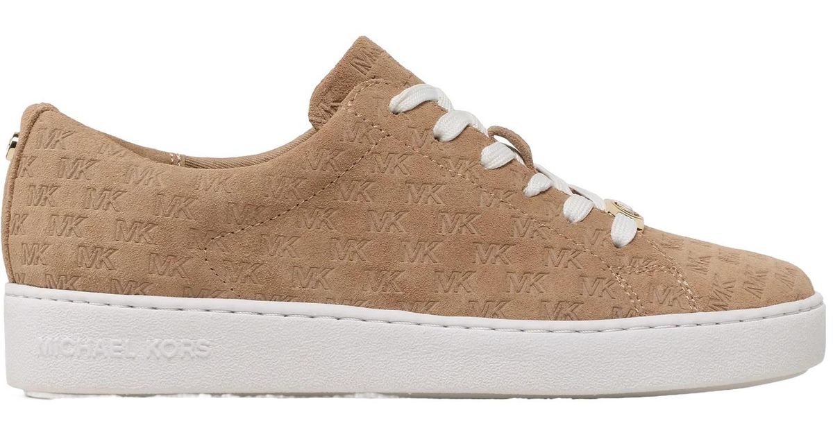 Michael Kors Logo Strapped Low-Top Casual Shoes in Brown | Lyst
