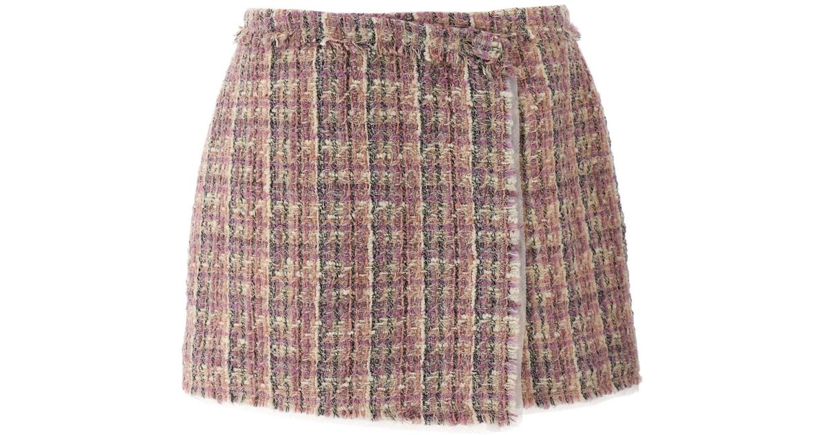 LoveShackFancy Pattern Skirt in Natural | Lyst