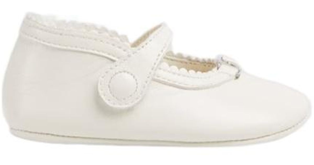 Gucci Baby Ballet Flats With Double G in White | Lyst