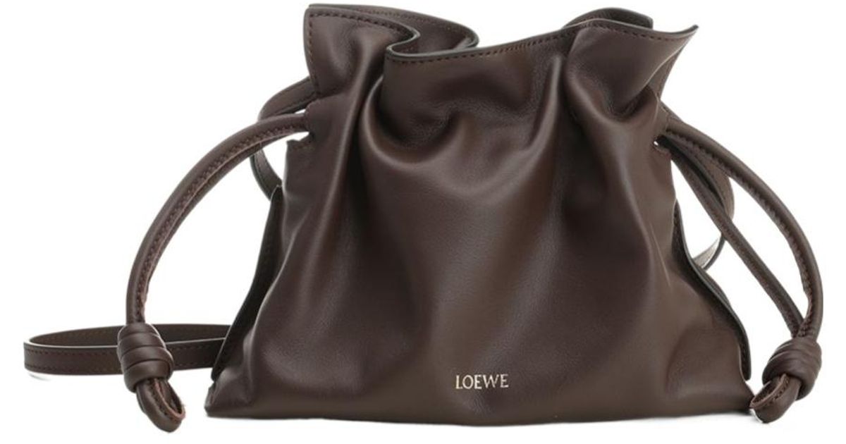 Loewe Mini Flamenco Clutch Bag in Brown | Lyst