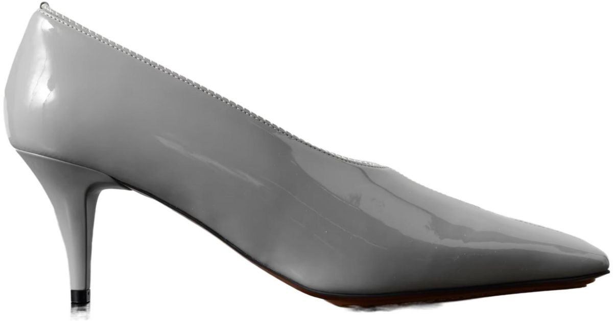 Stella McCartney Square-Toe High Heels in Grey | Lyst UK