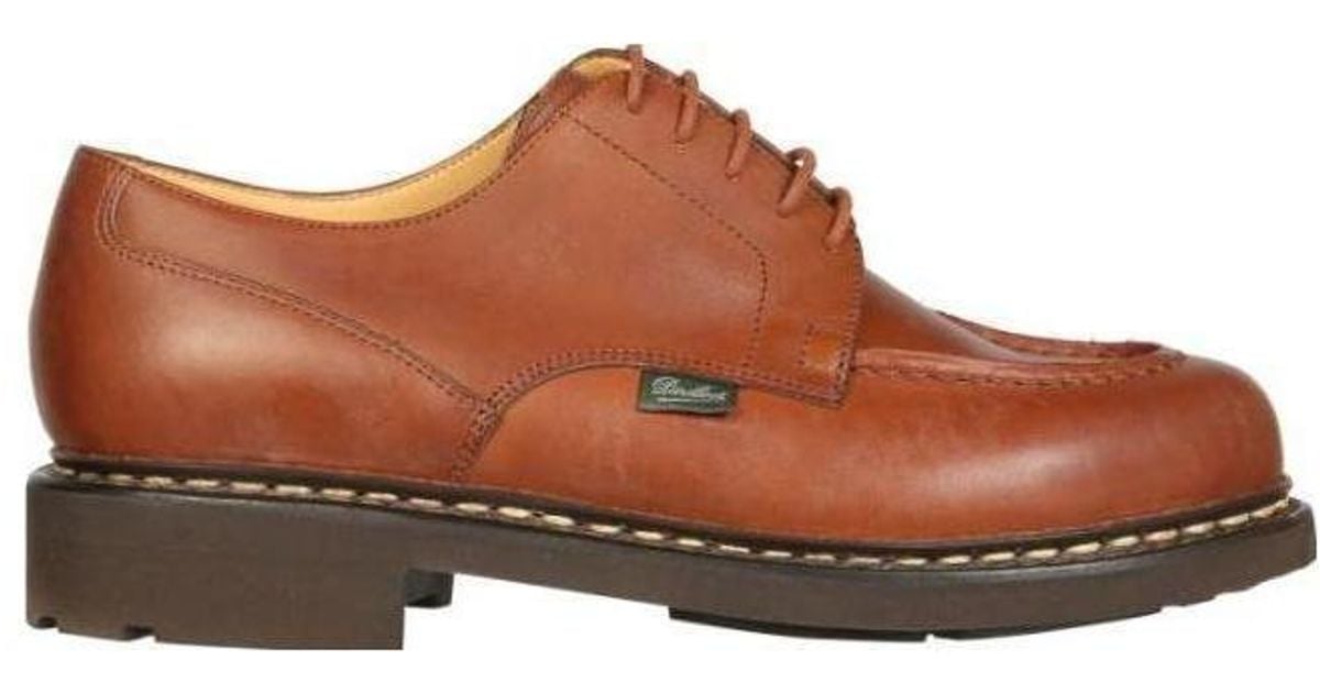 Paraboot Chambord Leather Derby Shoes in Brown for Men | Lyst