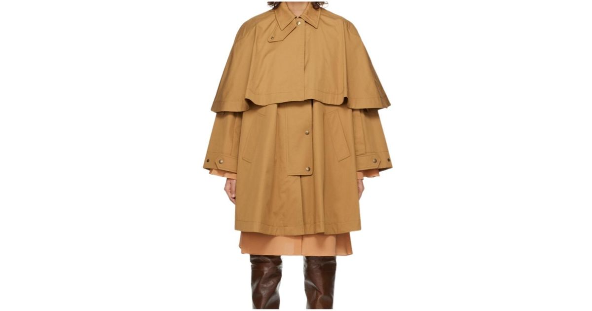 Chloé Cape Jacket in Natural | Lyst