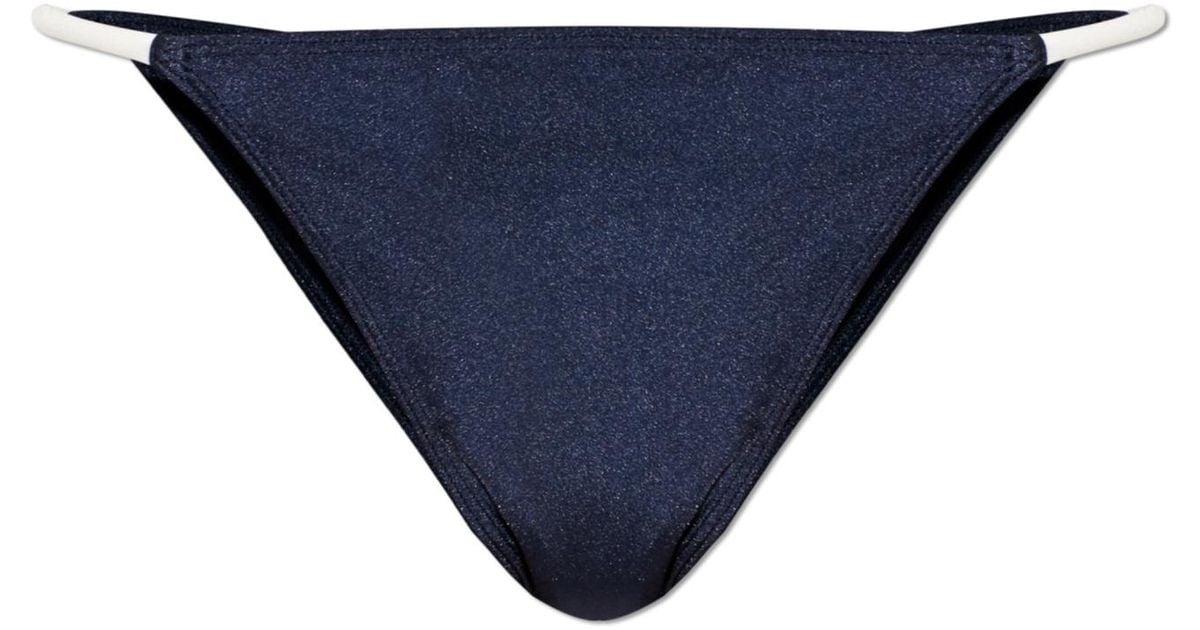 Cult Gaia Elastic Waist Triangle Swim Trunks in Blue | Lyst