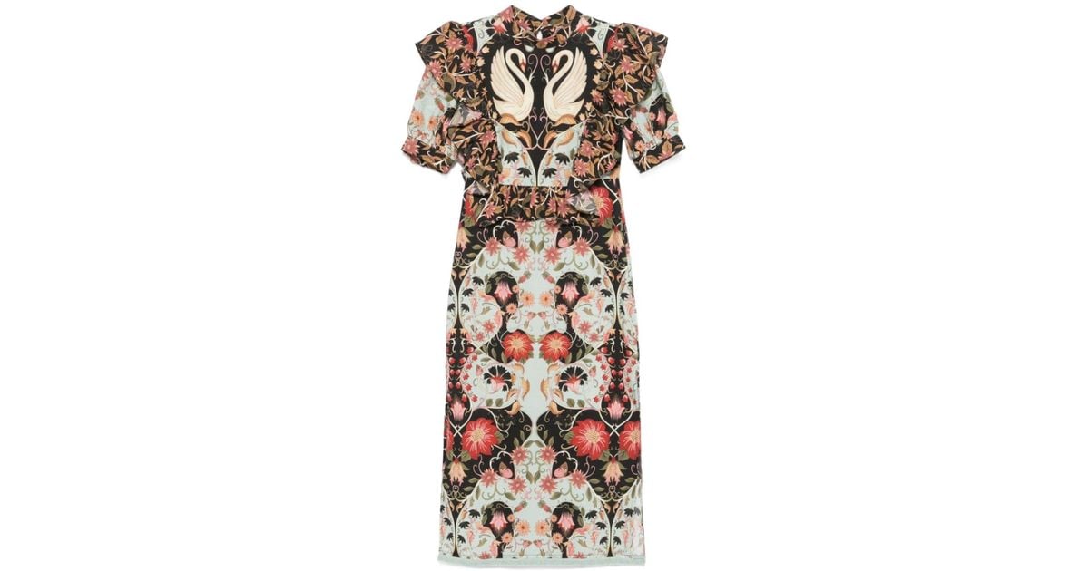 FARM Rio Pattern Dress in White | Lyst