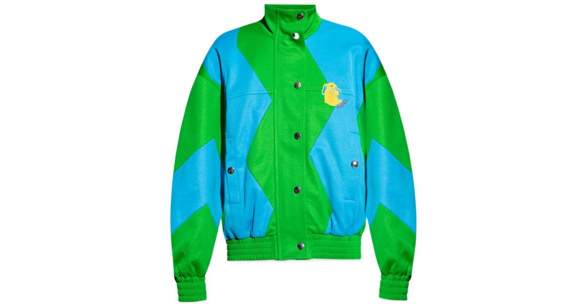 Gucci Logo Jacket in Green | Lyst