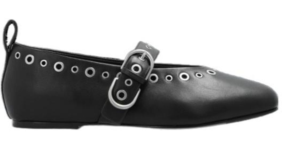 Rag & Bone Adjustable Button Ballet Shoes in Black | Lyst