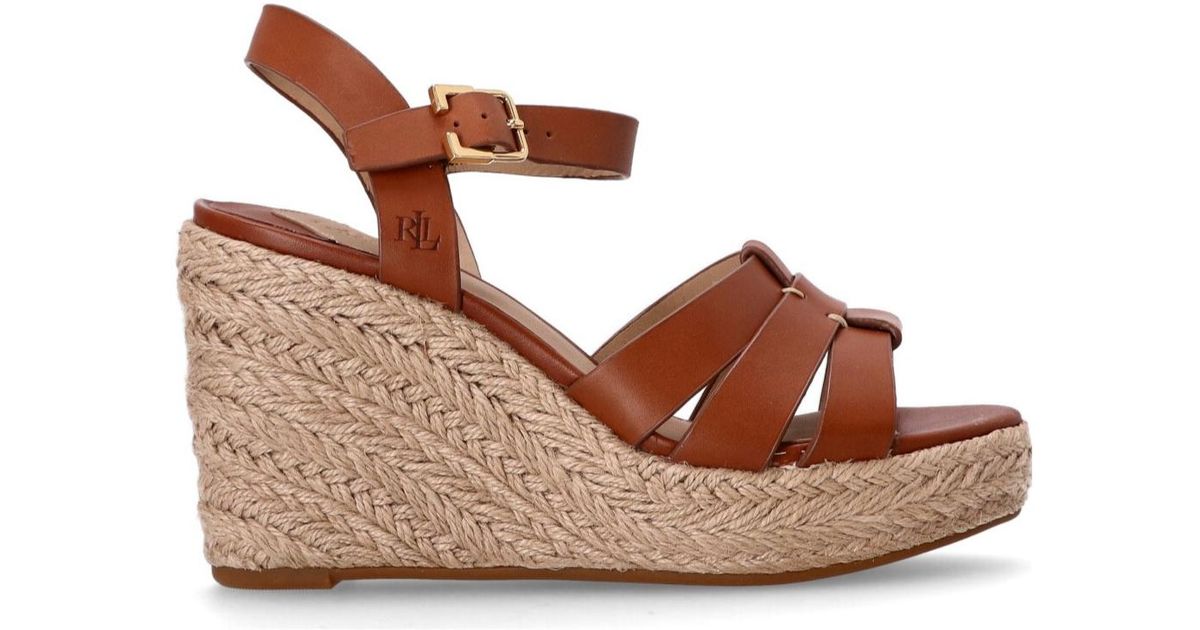 Polo Ralph Lauren Soffia Espadrilles in Brown | Lyst