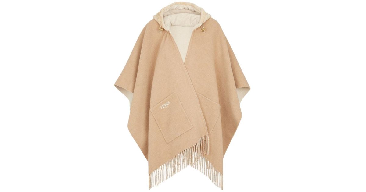 Fendi Wrapped Cloak in Natural | Lyst