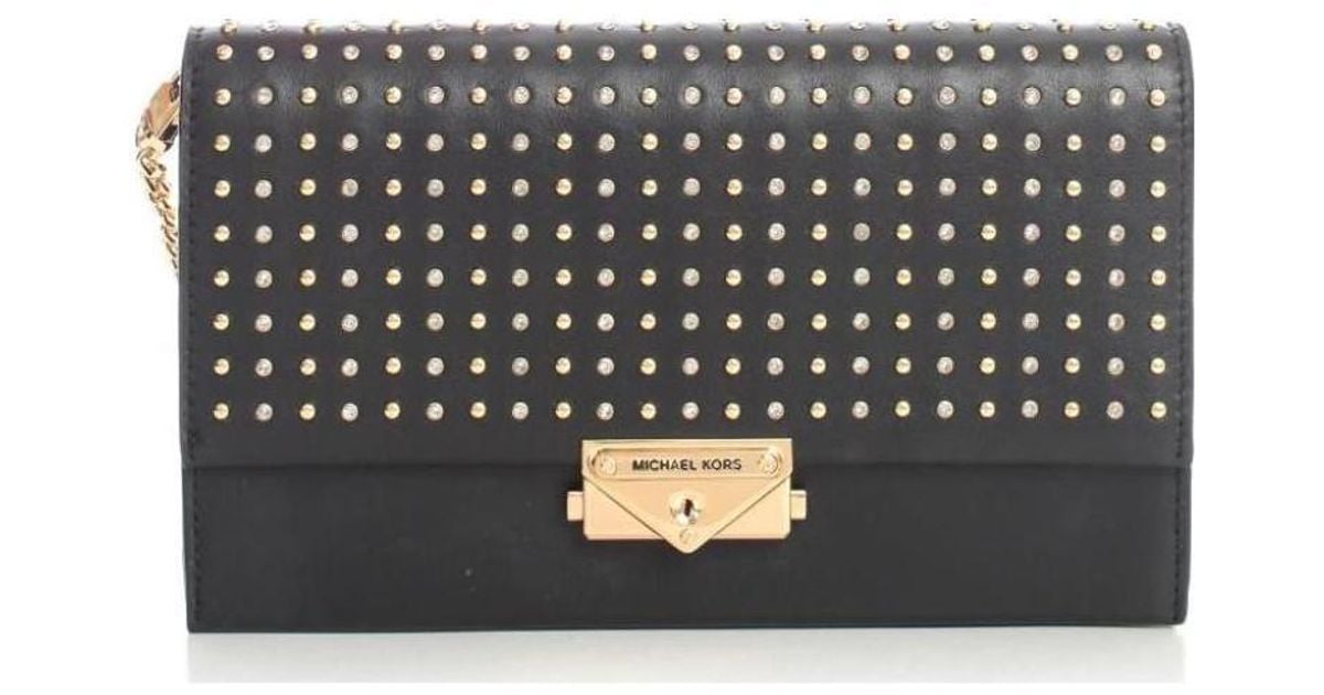 MICHAEL Michael Kors Cece Large Rivet Shoulder Bag in Gray | Lyst