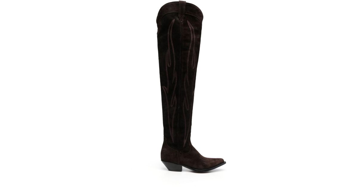 Sonora Boots Hermosa 50Mm Thigh-High Boots in Black | Lyst