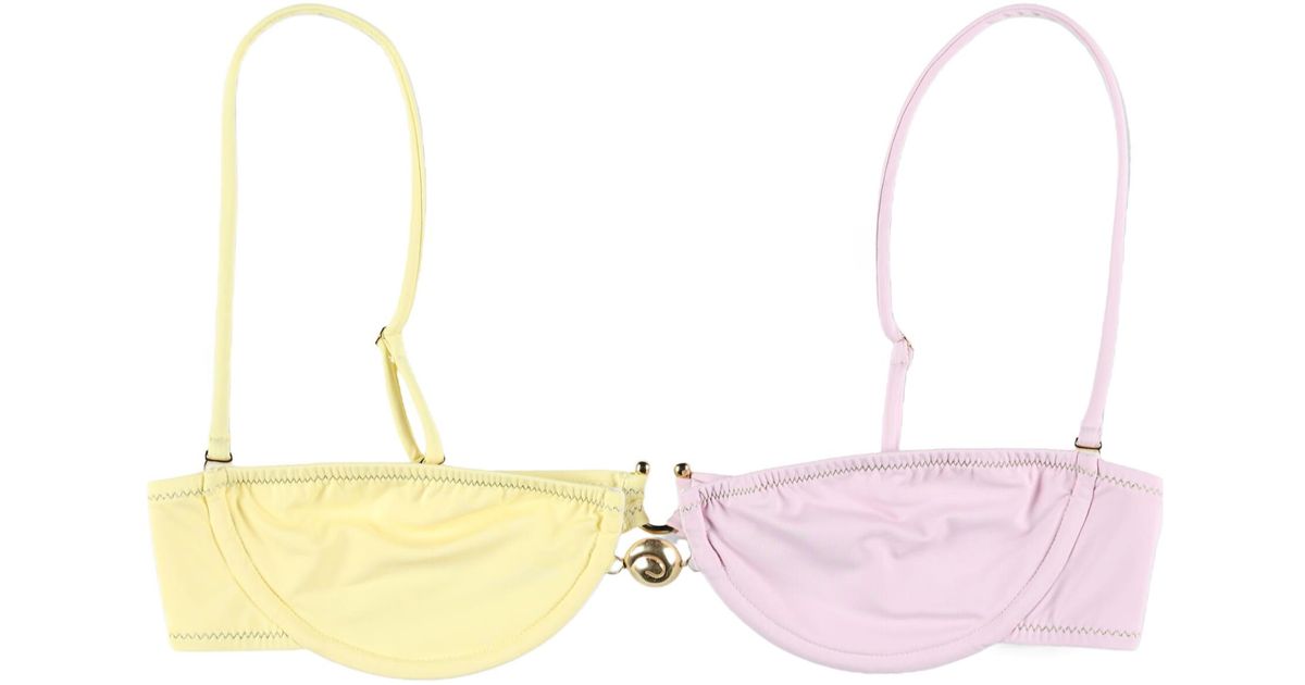 Reina Olga Hammond Demi Cup Bikini Top in Pink | Lyst