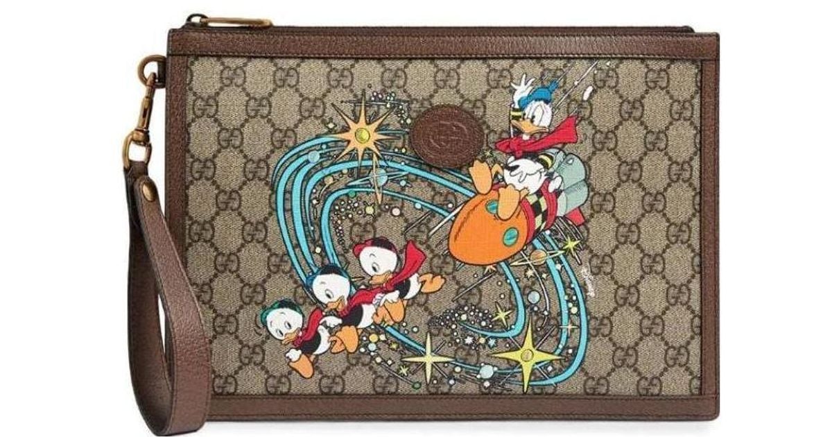 Gucci X Disney Donald Duck Clutch in Metallic for Men | Lyst