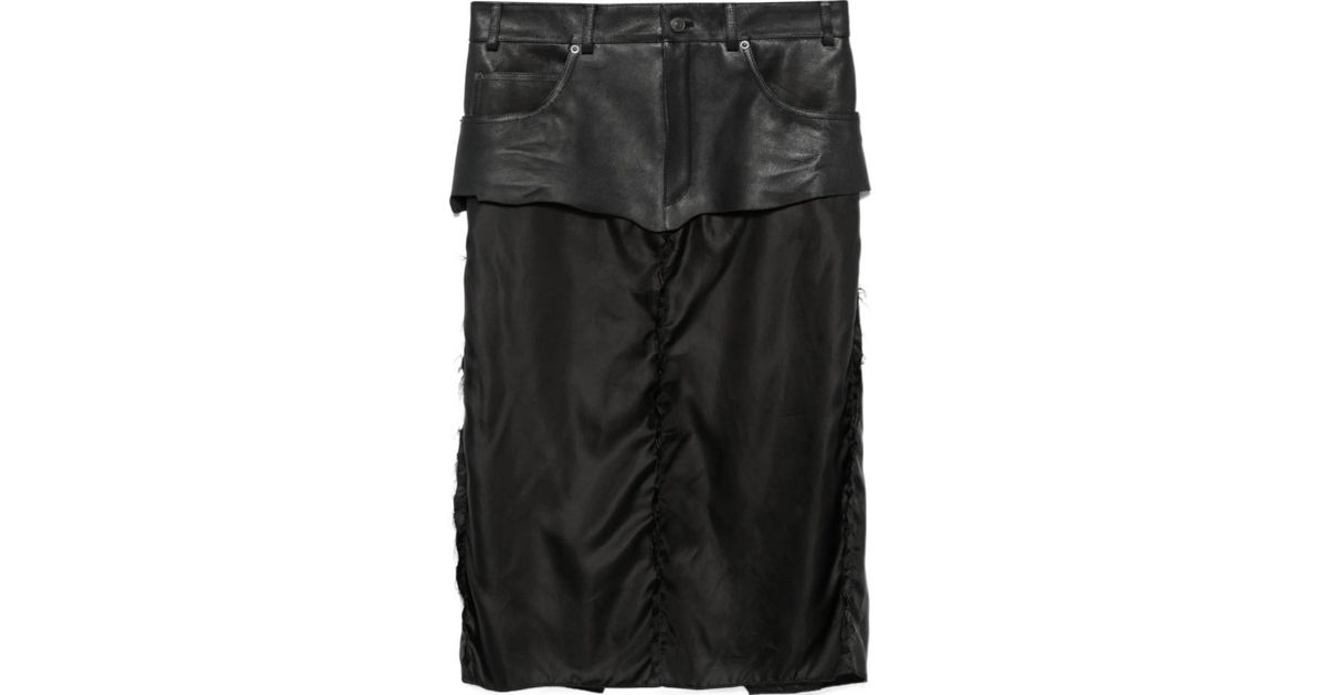 Balenciaga Paneled Skirt in Black | Lyst