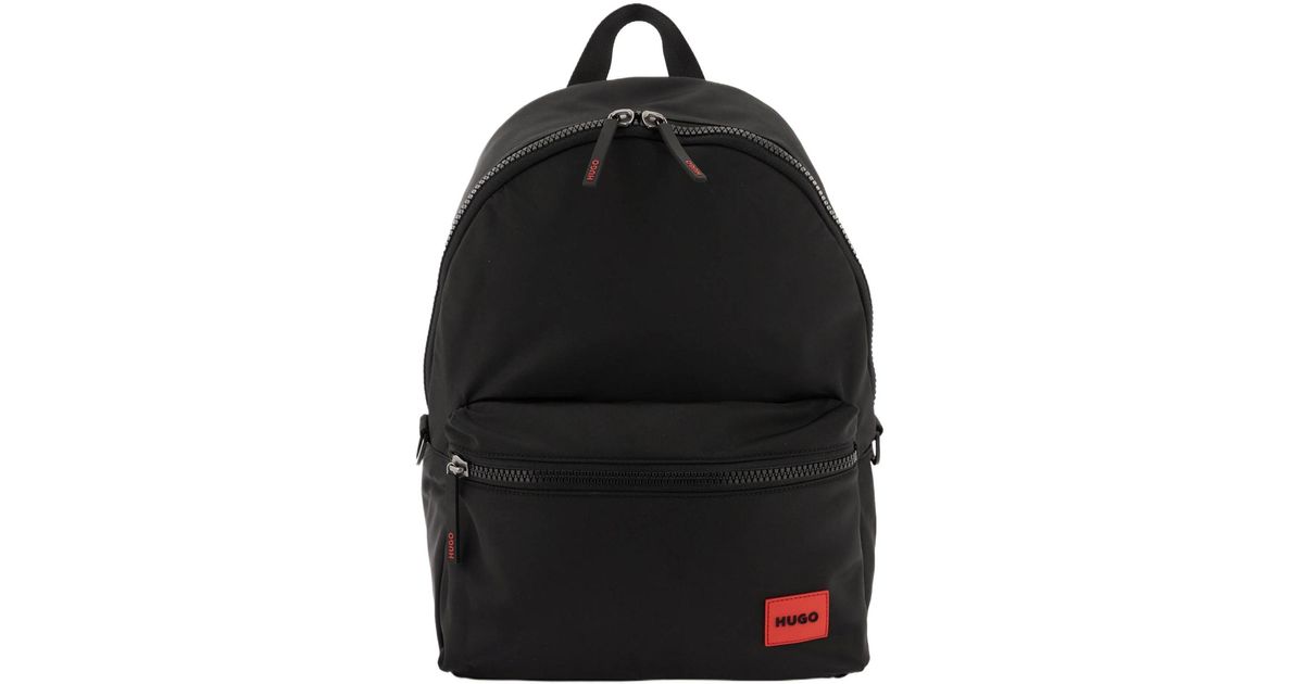 BOSS Ethon 2.0 Logo-Patch Backpack in Black for Men | Lyst