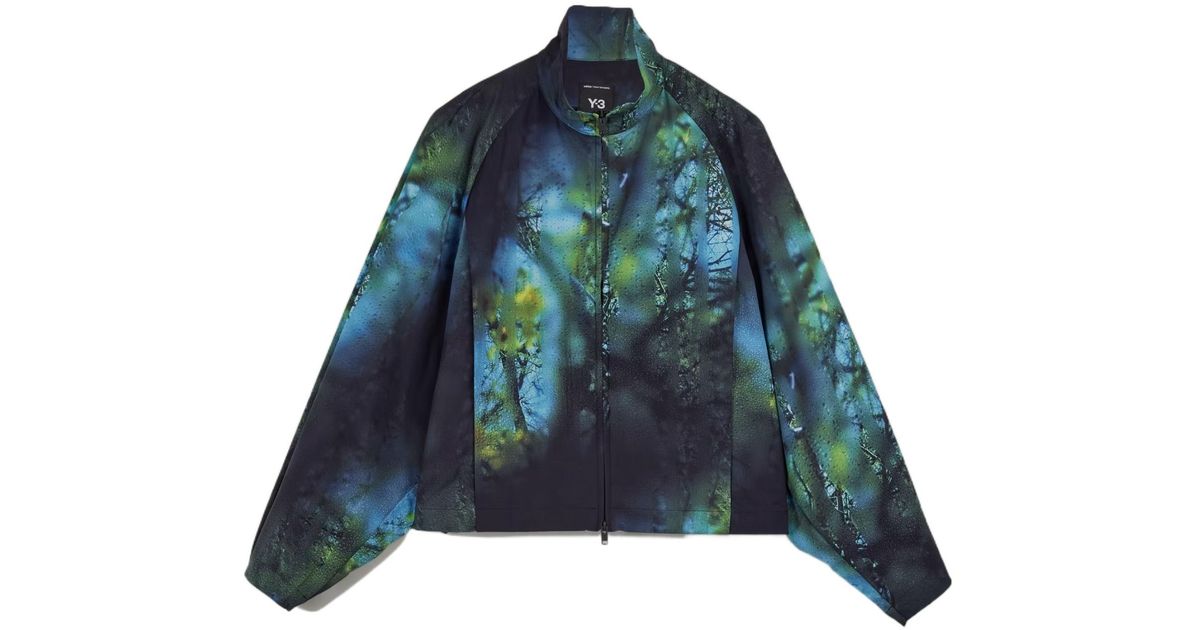 Y-3 Graphic-Print Jacket in Blue | Lyst