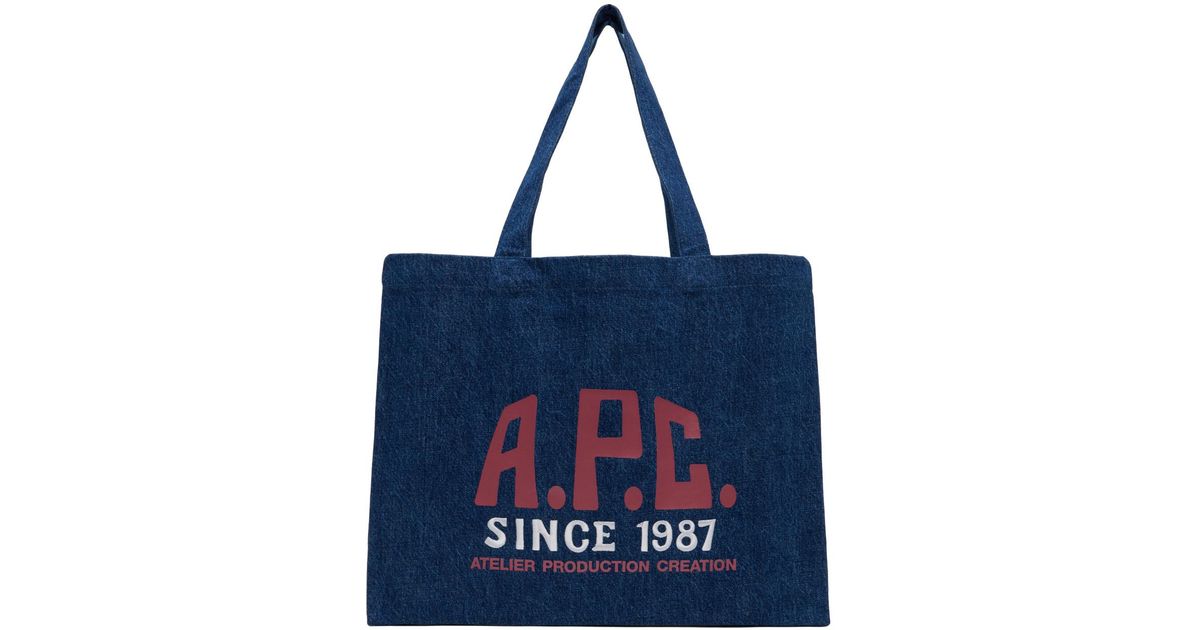A.P.C. Diane Carpenter Tote Bag in Blue | Lyst