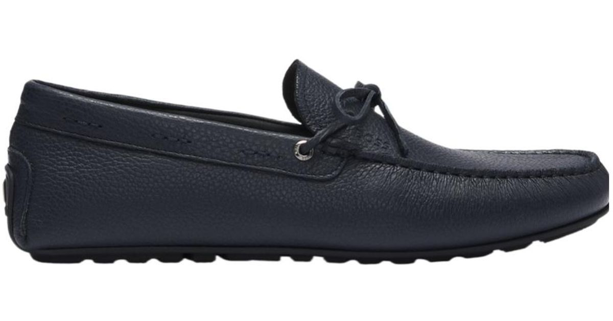 BOSS Quilted Loafers in Blue for Men | Lyst
