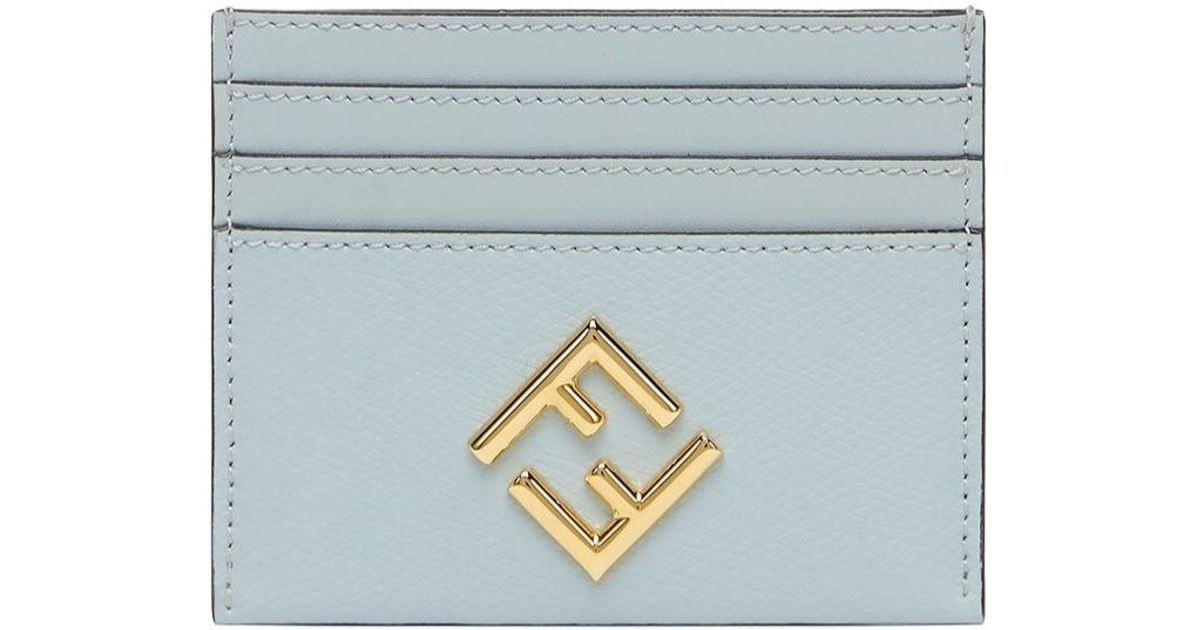 Fendi Ff Diamond Card Holder in Blue | Lyst