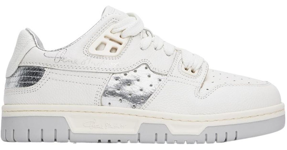 Acne Studios Logo Printed Sneakers in White | Lyst