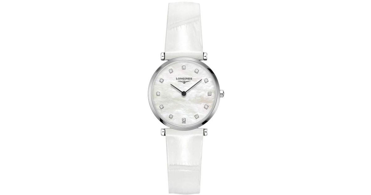 Longines Logo Logo Watch in White | Lyst