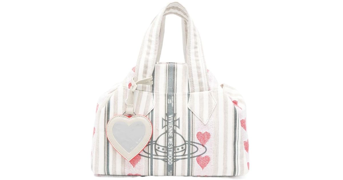 Vivienne Westwood Medium Archive Yasmine Tote Bag in White | Lyst