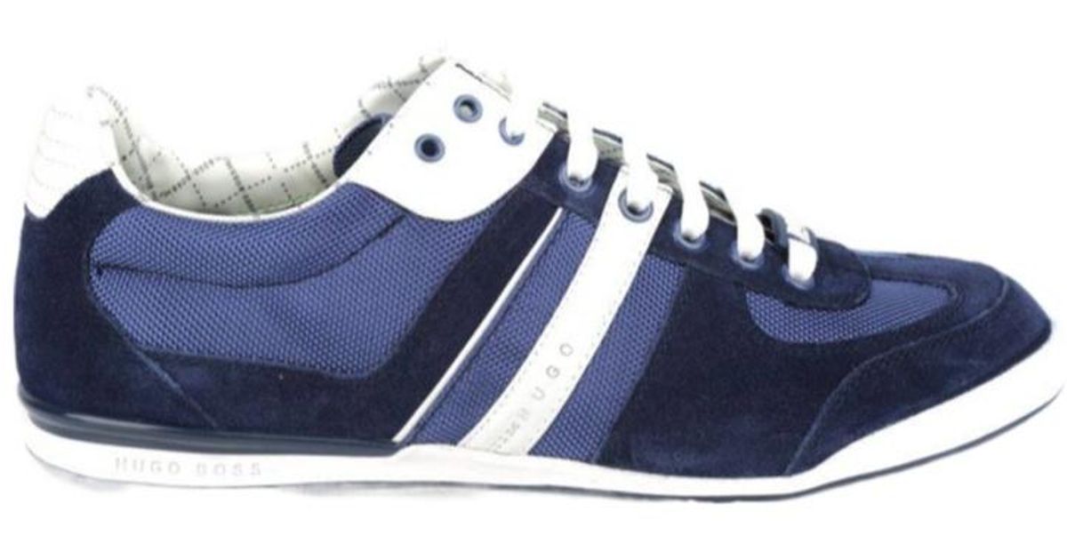 BOSS Round Head Lace Low-Cut Skate Shoes in Blue for Men | Lyst