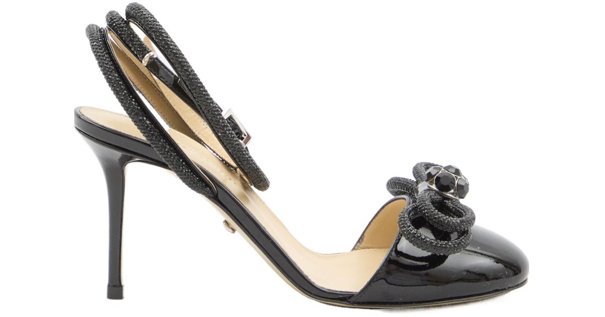 Mach & Mach Mach Mach Doubel Bow Embellished Round Toe Pumps in ...