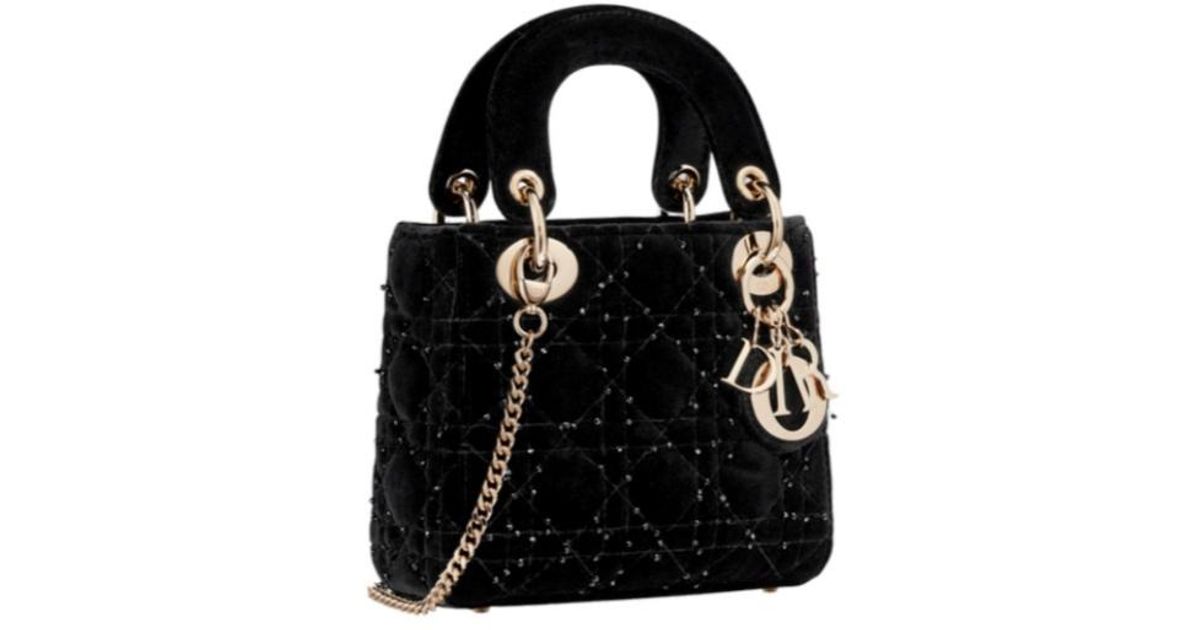 Dior Mini Lady Bag in Black | Lyst