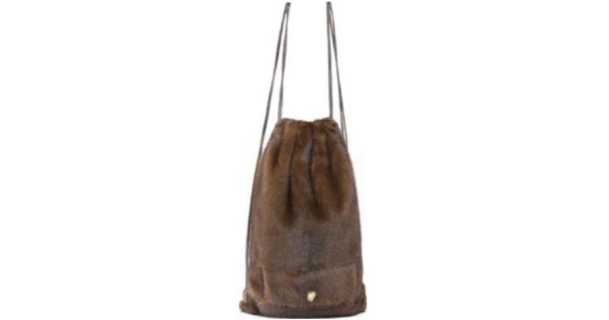 Simonetta Ravizza Logo Backpack in Brown | Lyst