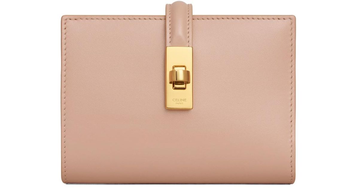 Celine Quilted Wallet in Pink | Lyst
