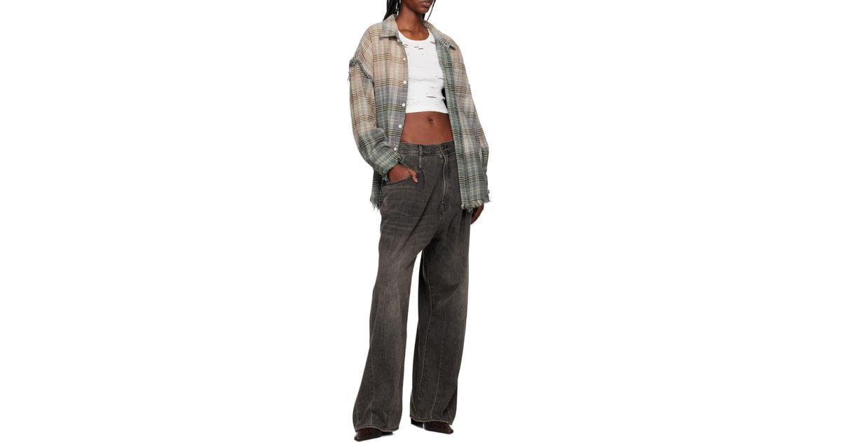 R13 Double Loop Jeans in Black | Lyst