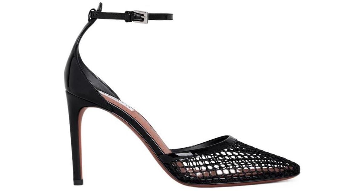 Alaïa 90Mm Fishnet Pumps in Black | Lyst