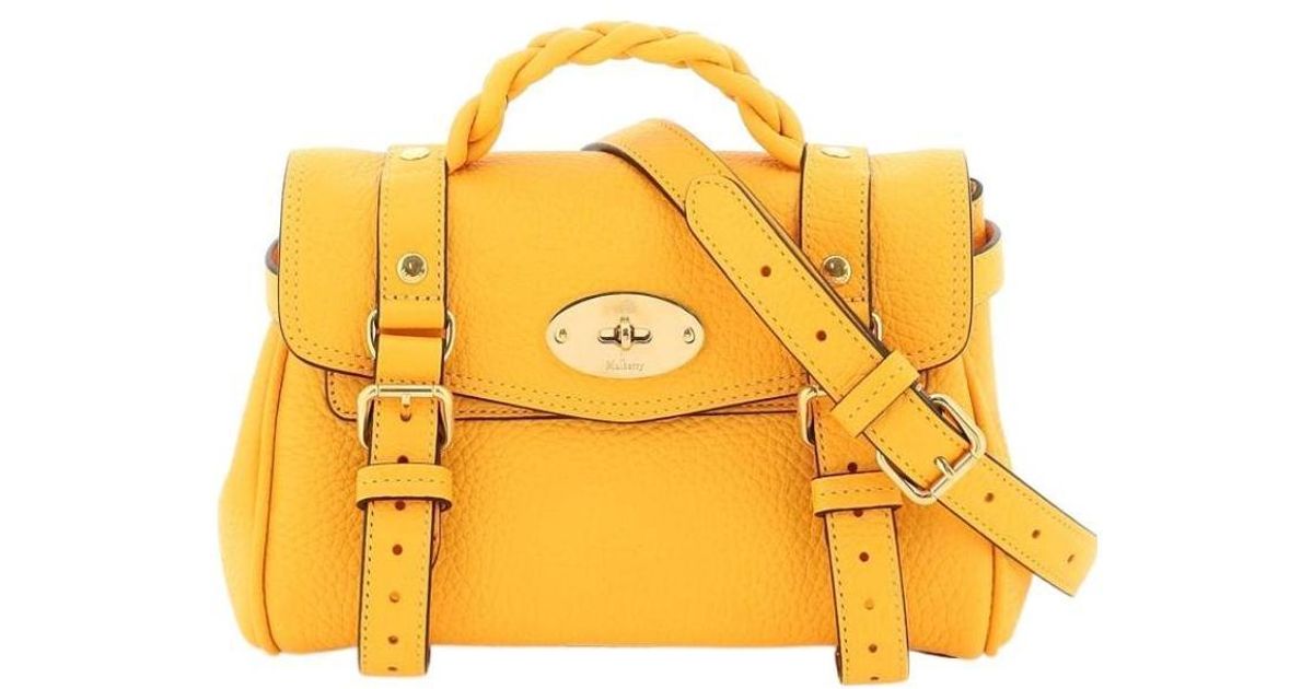 Mulberry Mini Alexa Crossbody Bag in Yellow | Lyst
