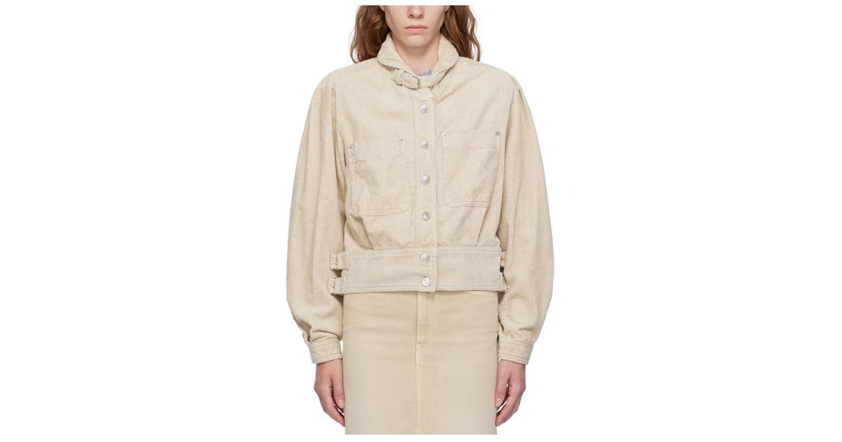Isabel Marant Rashane Corduroy Jacket in Natural | Lyst