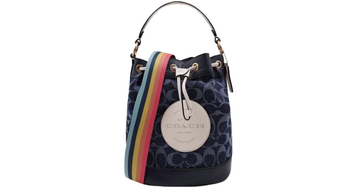 COACH Small Handbag in Blue | Lyst