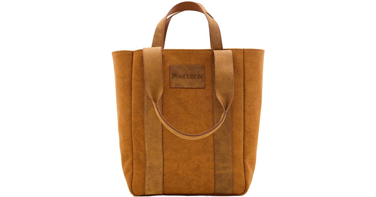 JW Anderson Jw Anderson Logo Patch Top Handle Bag in Brown | Lyst