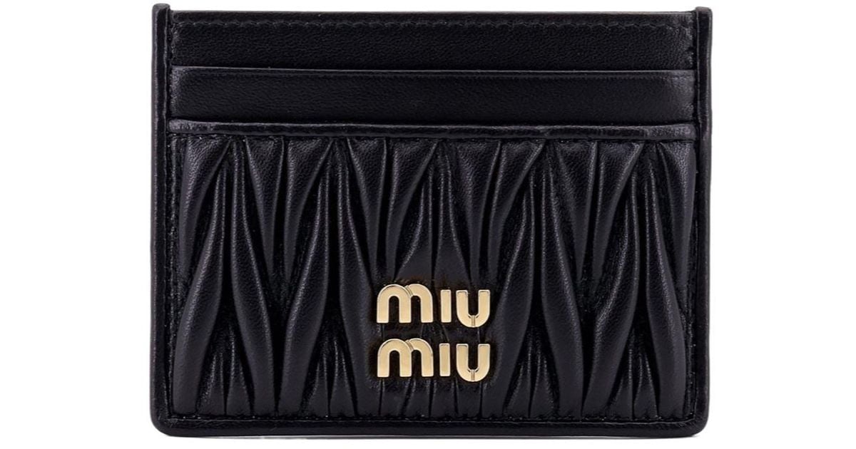 Miu Miu Logo Card Pack in Black | Lyst