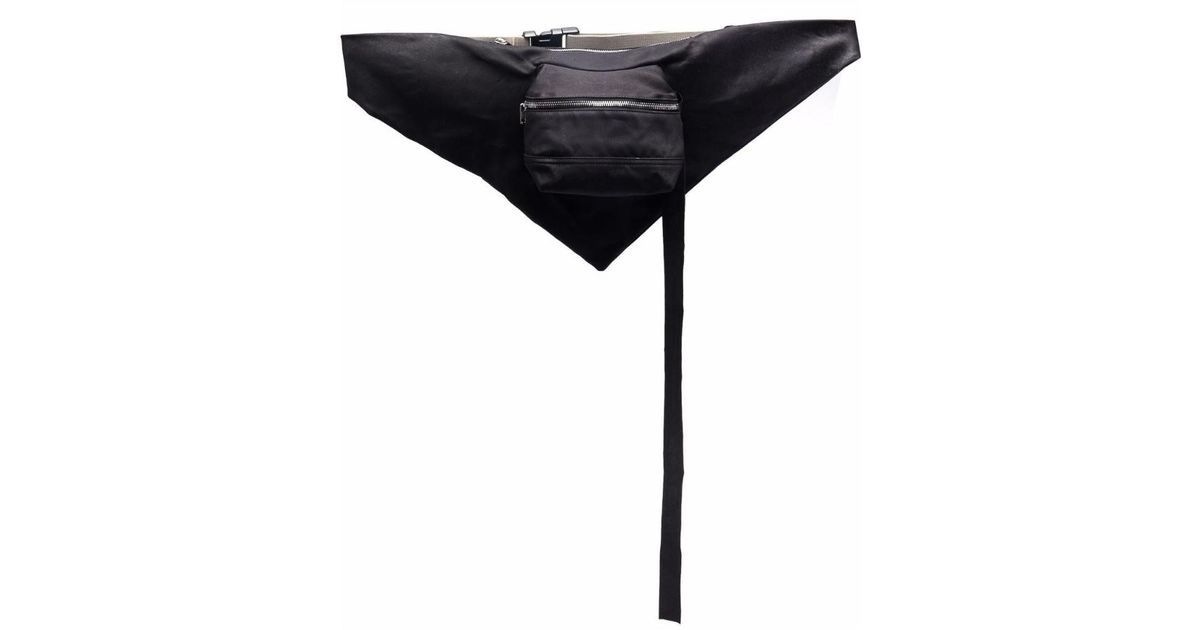 Rick Owens Triangle Cotton Shoulder Bag in Black for Men | Lyst