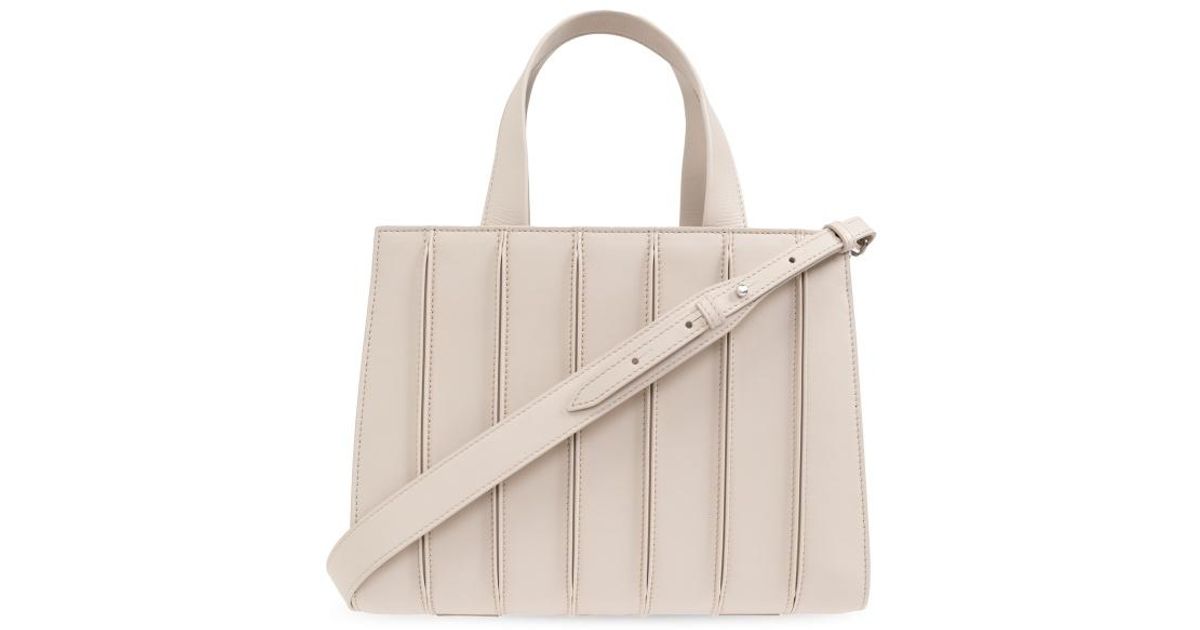 Max Mara Whitney Handbag in Natural | Lyst