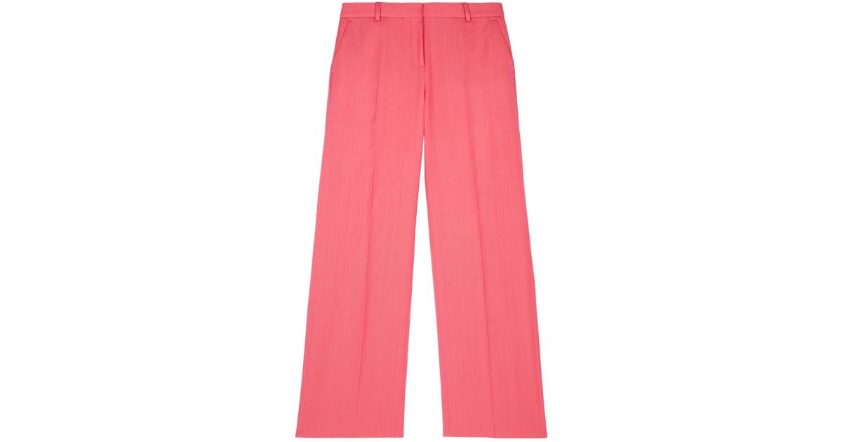 The Kooples Belt-Loop Suit Pants in Pink | Lyst