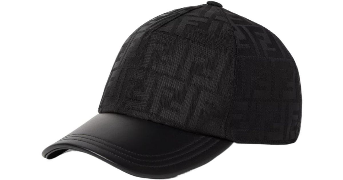 Fendi Ff Jacquard Baseball Cap in Black for Men | Lyst