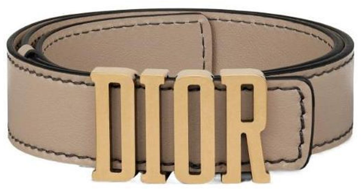 Dior Logo Belt in White | Lyst