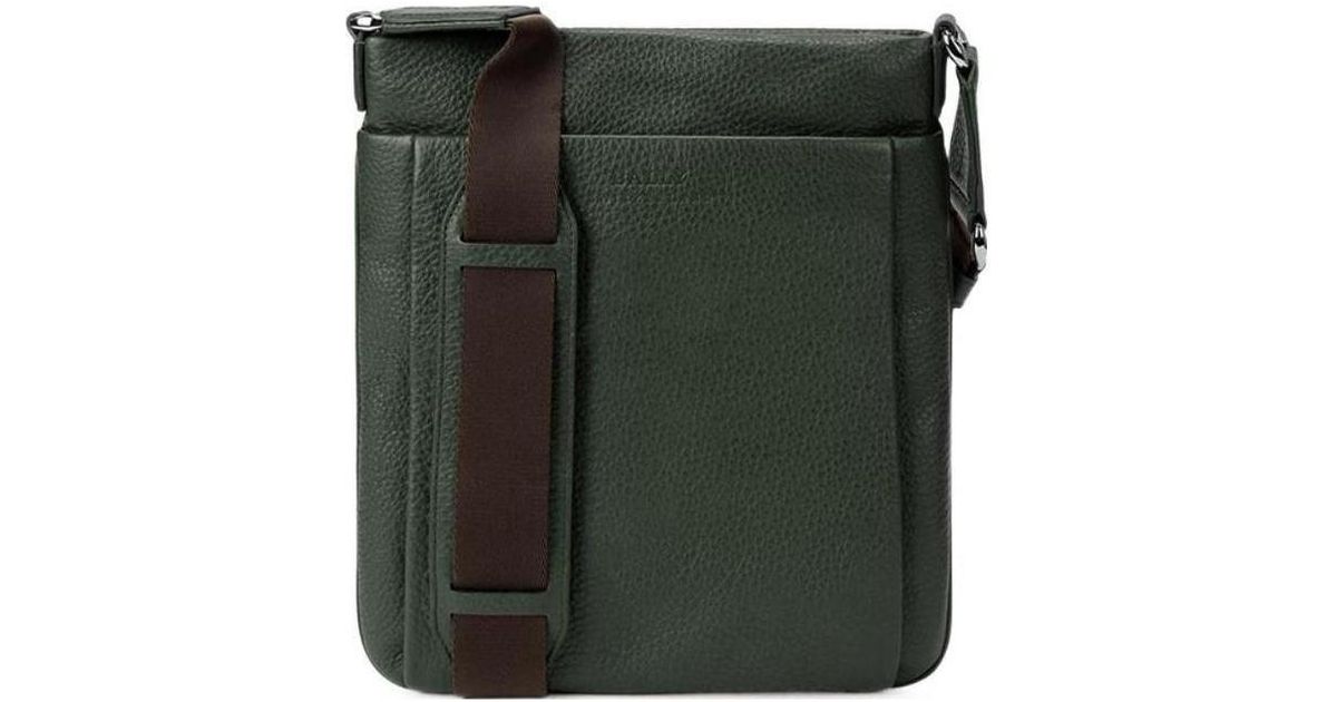 Bally Logo Details Satchel in Green for Men | Lyst