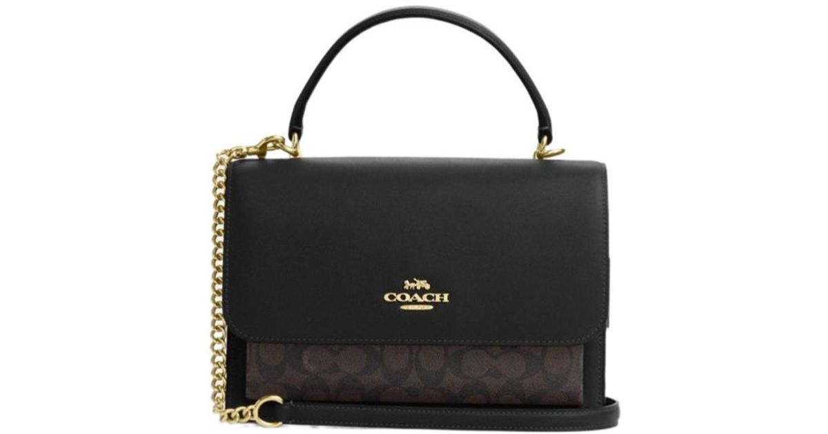 COACH Flip Shoulder Bag in Black | Lyst