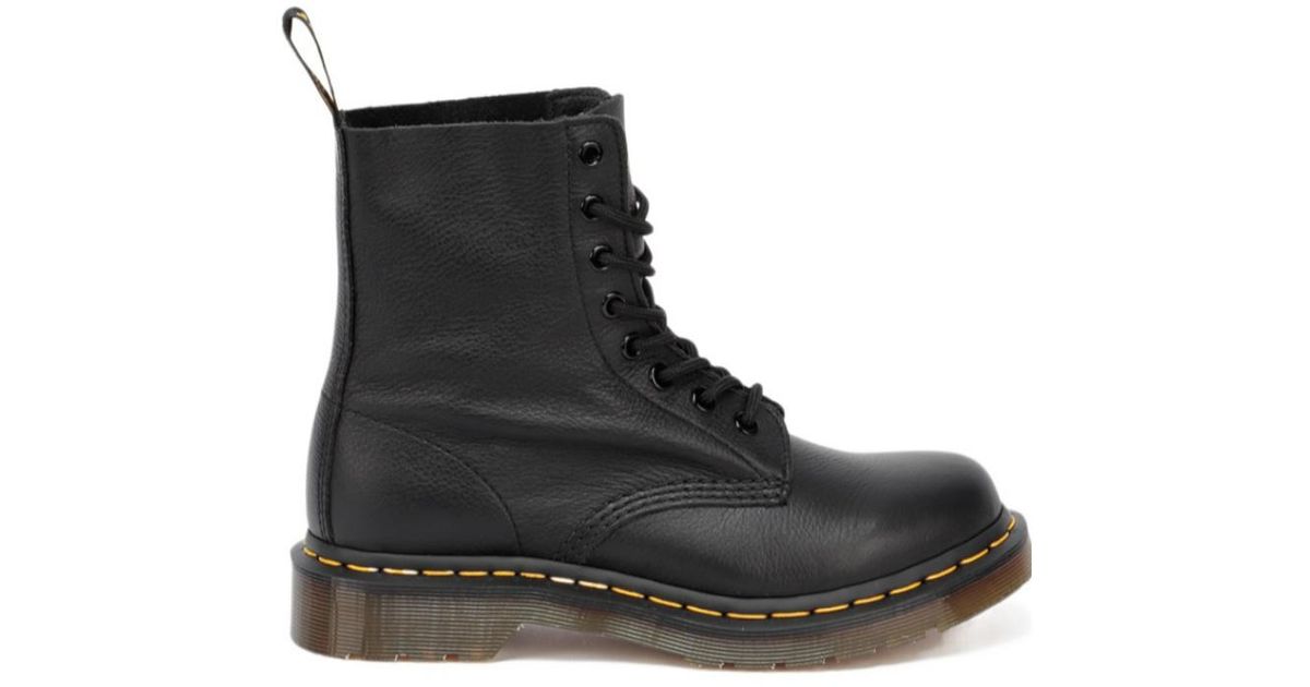 Dr. Martens 1460 Pascal Logo Short Boots in Black | Lyst