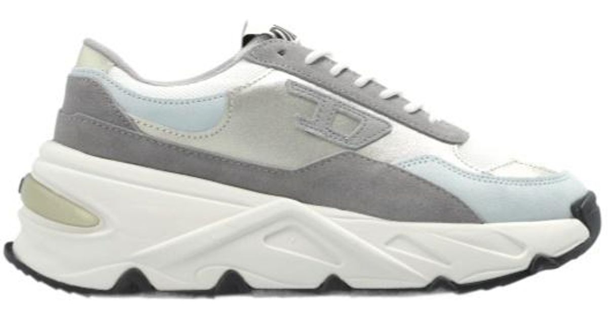 DIESEL Savannah Lace-Up Chunky Sneakers in White | Lyst